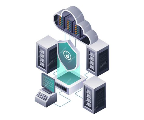 Premium Vector Endpoint Security For Cloud Server Data Analysis And