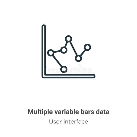 outline multiple variable point line vector icon isolated black simple