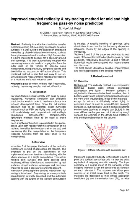 Pdf Improved Coupled Radiosity And Ray Tracing Method For Mid And High
