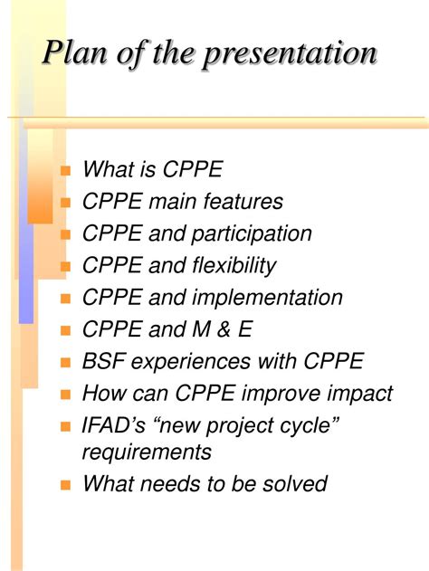 PPT CPPE AND IFADâs PROJECT CYCLE PowerPoint Presentation free download ID 3999939