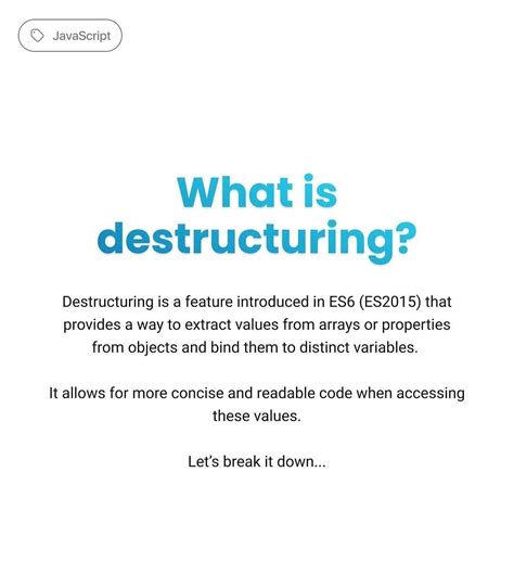 Mohammad Sajidur Rahman On Linkedin Javascript Destructuring Really Makes Grabbing Variables