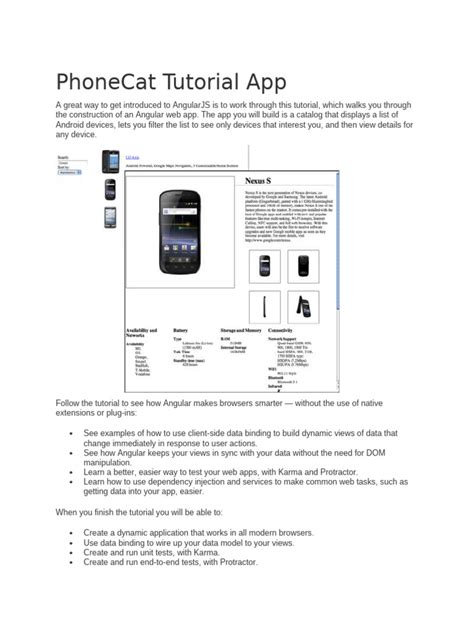 Phonecat Tutorial App Angular 158 Pdf Angular Js Scope Computer Science