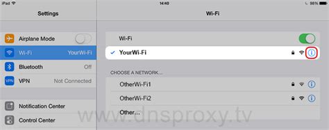 DNS Configuration Guide For IPad IPhone DNSProxy TV
