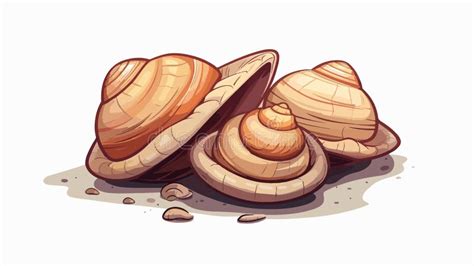Cute Cartoon Clams Animation Vector Illustration For Design Projects