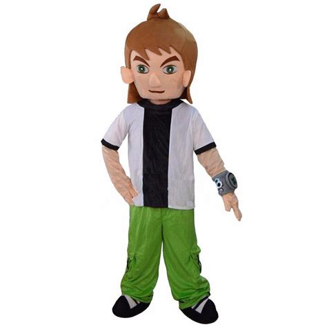 Ben 10 Cartoon Mascot Costume Brave Characters Fancy Dress Adult Size ...