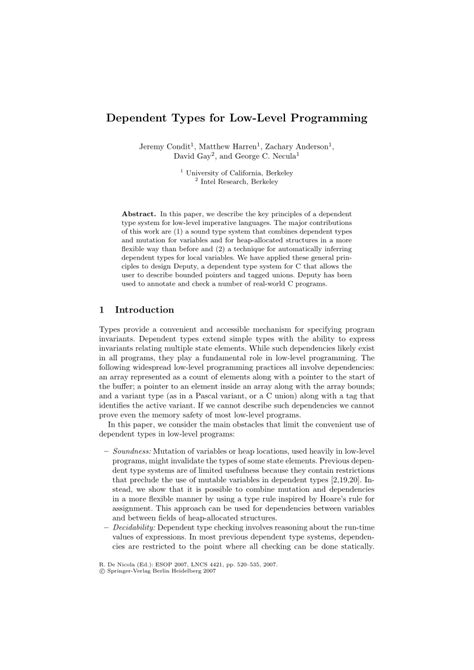 pdf dependent types for low level programming