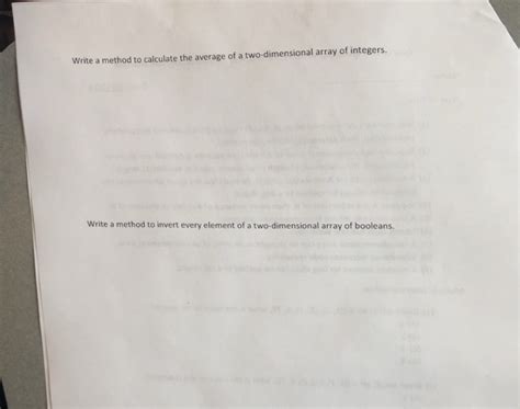 Solved Write A Method To Calculate The Average Of A Chegg