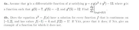 Solved Assume That Y Is A Differentiable Function Of X Chegg