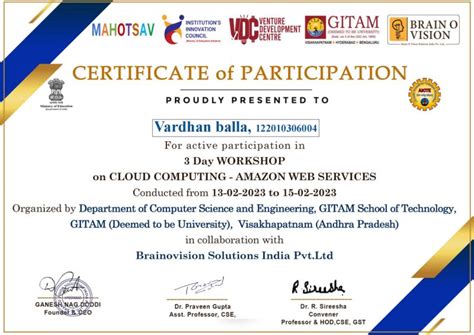 Vardhan Balla On Linkedin Certificateofcompletion