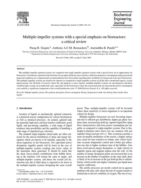 Gogate2000 Multiple Impeller Pgn To Pg1 Muy Bueno Pdf Gases Viscosity