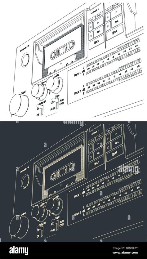 Stereo Cassette Deck Stock Vector Images Alamy
