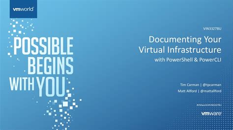 Vmworld 2018 Documenting Your Virtual Infrastructure With Powershell