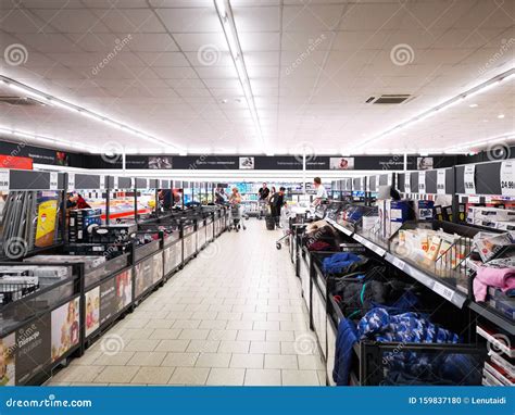 Rows With Non Food Products At Lidl Romania Editorial Image Image Of