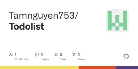 GitHub Tamnguyen753 Todolist