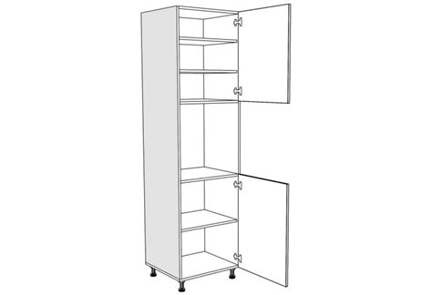 Колонен шкаф за вградена фурна In Mdf D60 Rv бял гланц • Модулна кухня