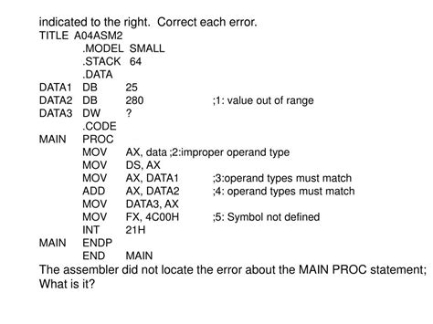 ppt chapter 4 requirements for coding in assembly language powerpoint