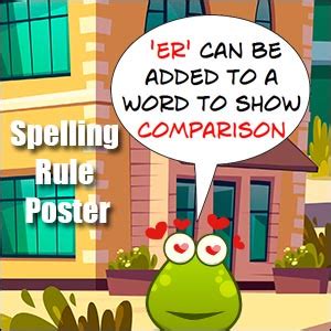 Drop The E And Add Er Spelling Rules Poster Free Printable