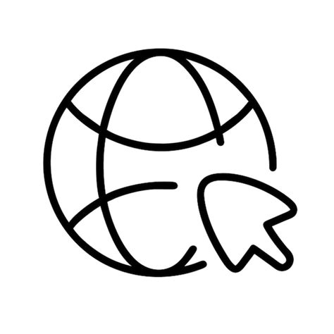 Internet Icon Outline Premium Ai Generated Vector
