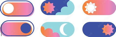 vetor de day and night mode switcher for phone screens vector light