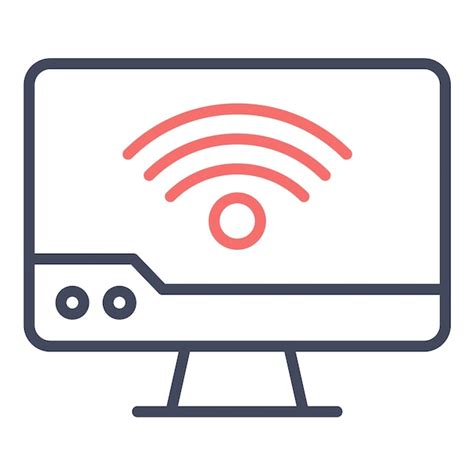 Premium Vector Computer Wifi Vector Illustration Style