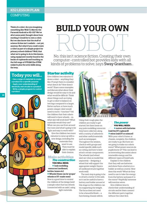 Ks2 Computing Lesson Plan Creating And Programming Their Own Robot