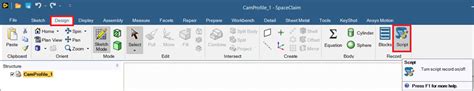 Create Parameterized Phython Scripting In Spaceclaim To Generate Camshaft Profiles