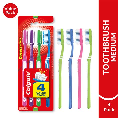 Colgate Double Action Medium Toothbrush 4 Pack Jumra Ltd