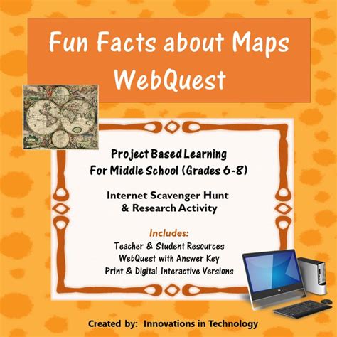 Fun Facts About Maps Webquest And Word Search Puzzle Internet Scavenger