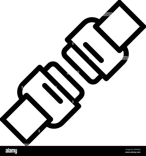 Safety Belt Lock Icon Outline Vector Security Safe Strap Travel Stock