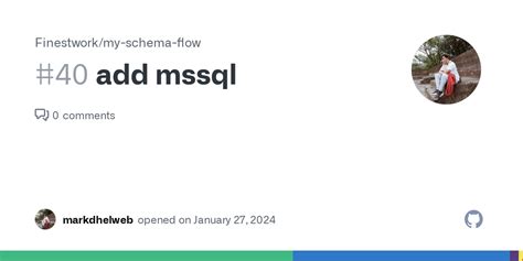 Add Mssql Issue Finestwork My Schema Flow Github