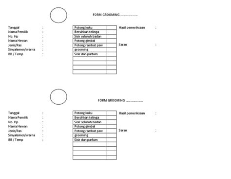 Form Grooming Pdf
