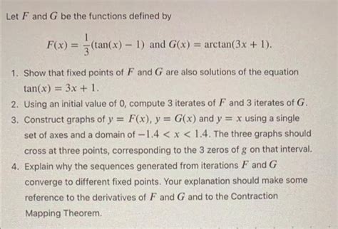 Solved Let F And G Be The Functions Defined By Chegg Com