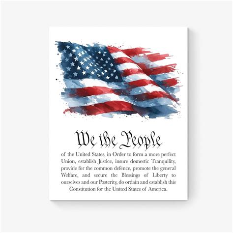 We The People United States Constitution Preamble Stock