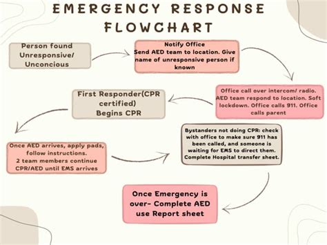 Emergency Response Flow Chart By Desiree Bowling Tpt