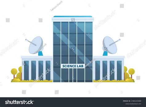 Laboratory Building City Flat Design Vector Stock Vector Royalty Free
