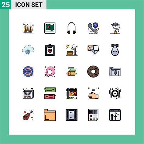 Set Of 25 Modern Ui Icons Symbols Signs For Online Mouse Headphone Call
