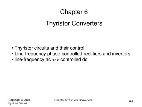 PPT Chapter Thyristor Converters PowerPoint Presentation Free Download ID