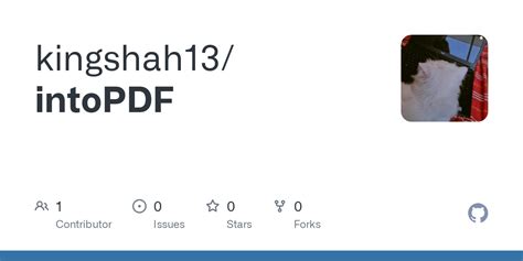GitHub Kingshah13 IntoPDF