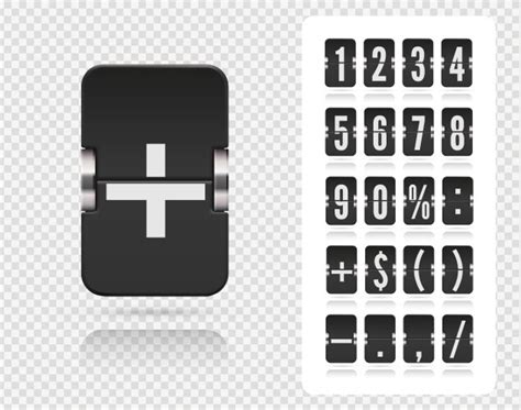 Vintage Analog Clock Font Vector Images Over 360