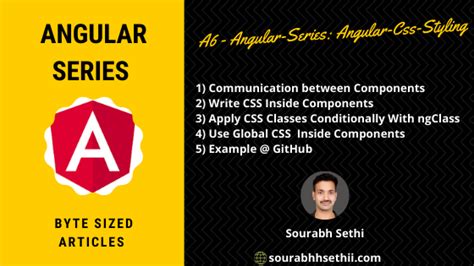 A6 — Angular Series Angular Component Communication Css Styling By
