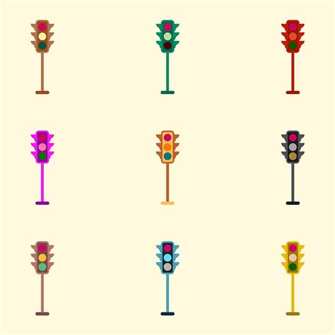 신호등 아이콘 벡터 세트 Ai Eps Uidownload
