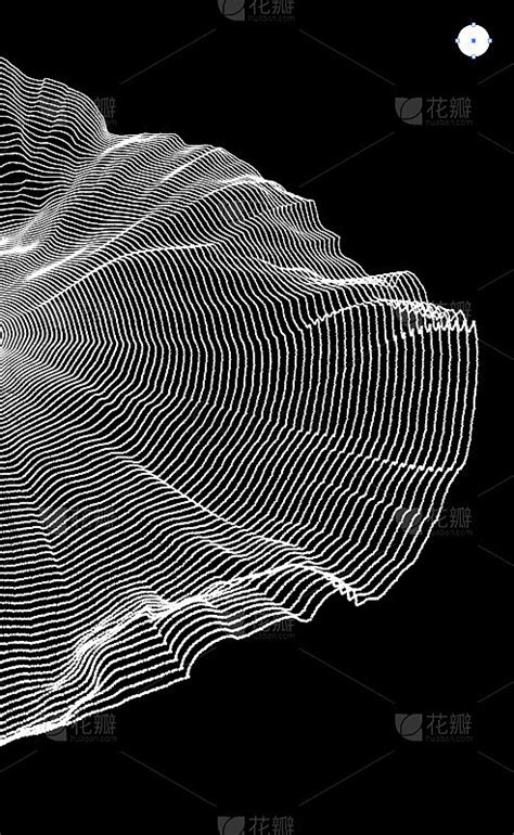 动态粒子数组。3d技术风格。