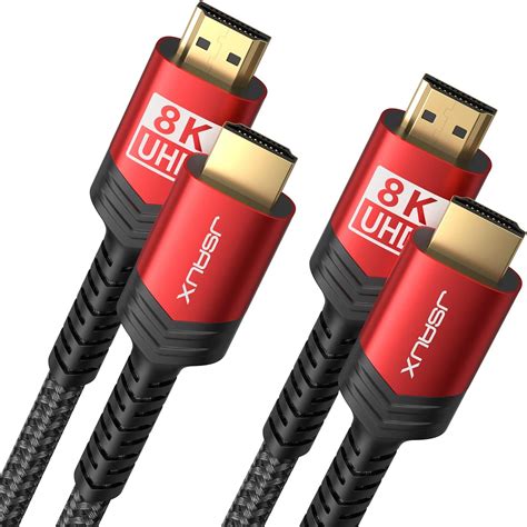 Highwings 8k 10k Hdmi 2 1 Cable 6 6ft 2m 2 Pack Certified Ultra High Speed Hdmi