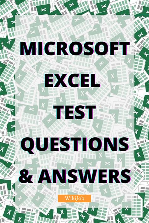 Microsoft Excel Test Questions Answers Microsoft Word Test Job Test Excel