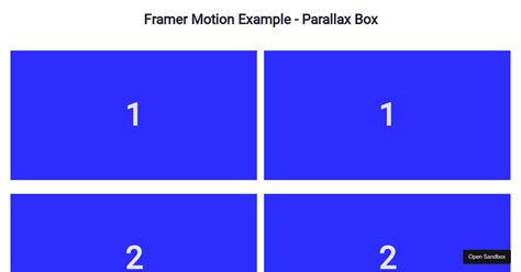 Framer Motion Parallax Box Codesandbox