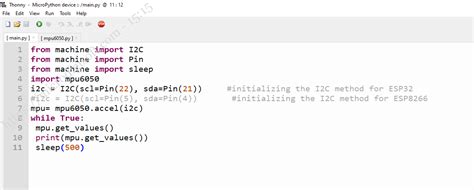 Esp With Mpu Accelerometer Gyroscope Temperature Sensor