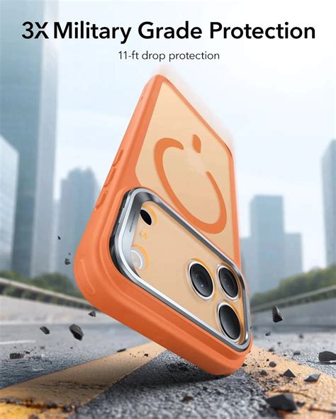 Orange Phone Case With Stand For Apple Iphone 17 Pro Max Esr Hybrid