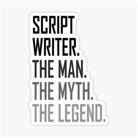 Script Writer The Man Profession Sticker For Sale By Sampleoka Redbubble