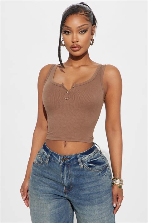 Georgia Tank Top Brown Fashion Nova