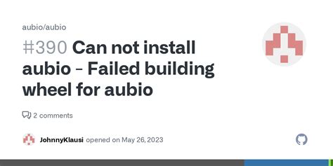 can not install aubio failed building wheel for aubio · issue 390 · aubio aubio · github